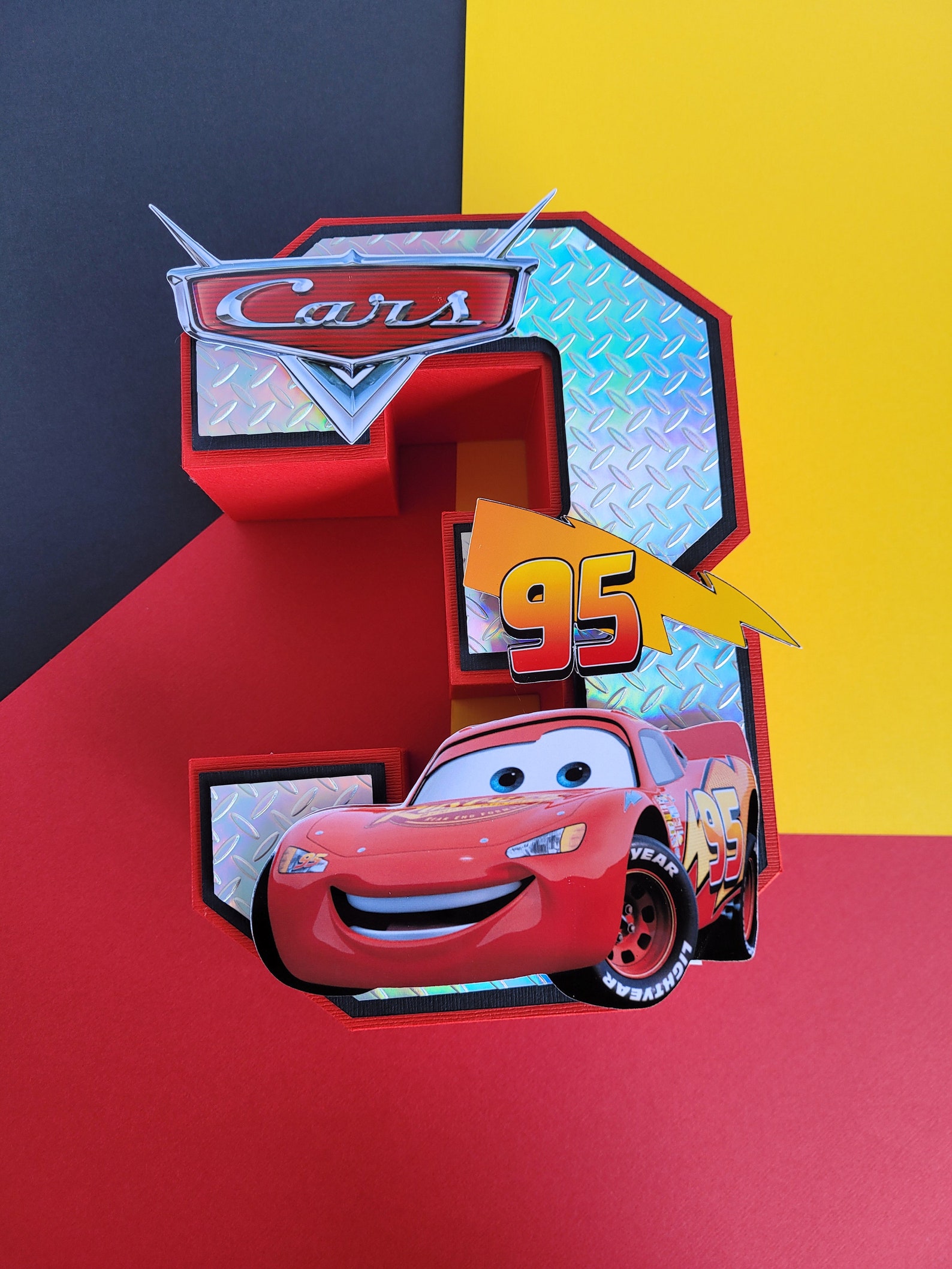 Cars on the Road 3D Number, Lightning Mcqueen 3D Numbers, 3D Car ...