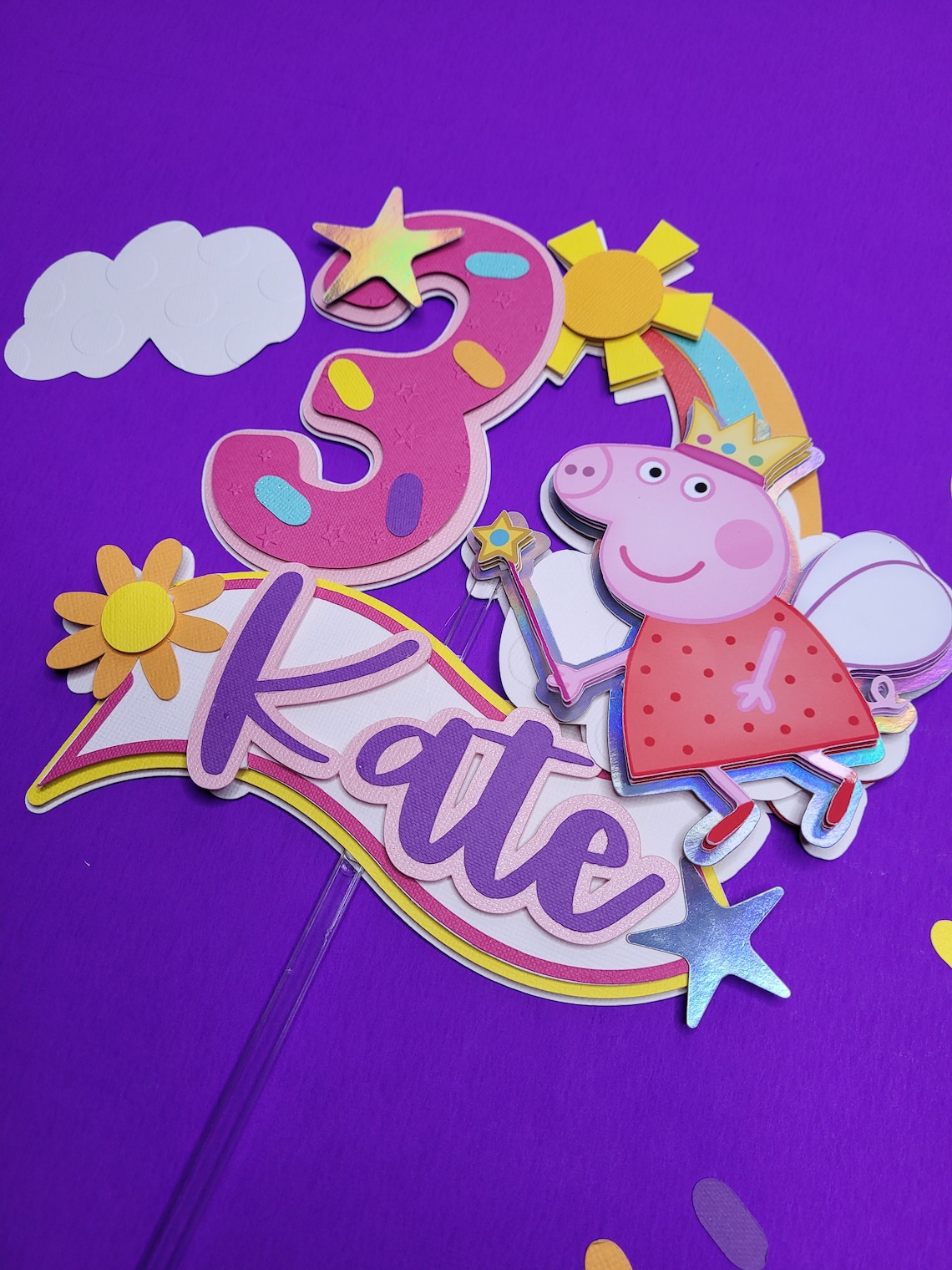 Peppa pig cake topper topper Peppa pig Peppa pig birthday - Etsy España