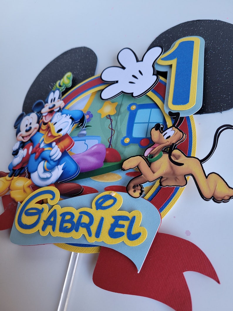 Mickey Mouse Clubhouse Cake Topper Mickey Mouse Party Decor - Etsy