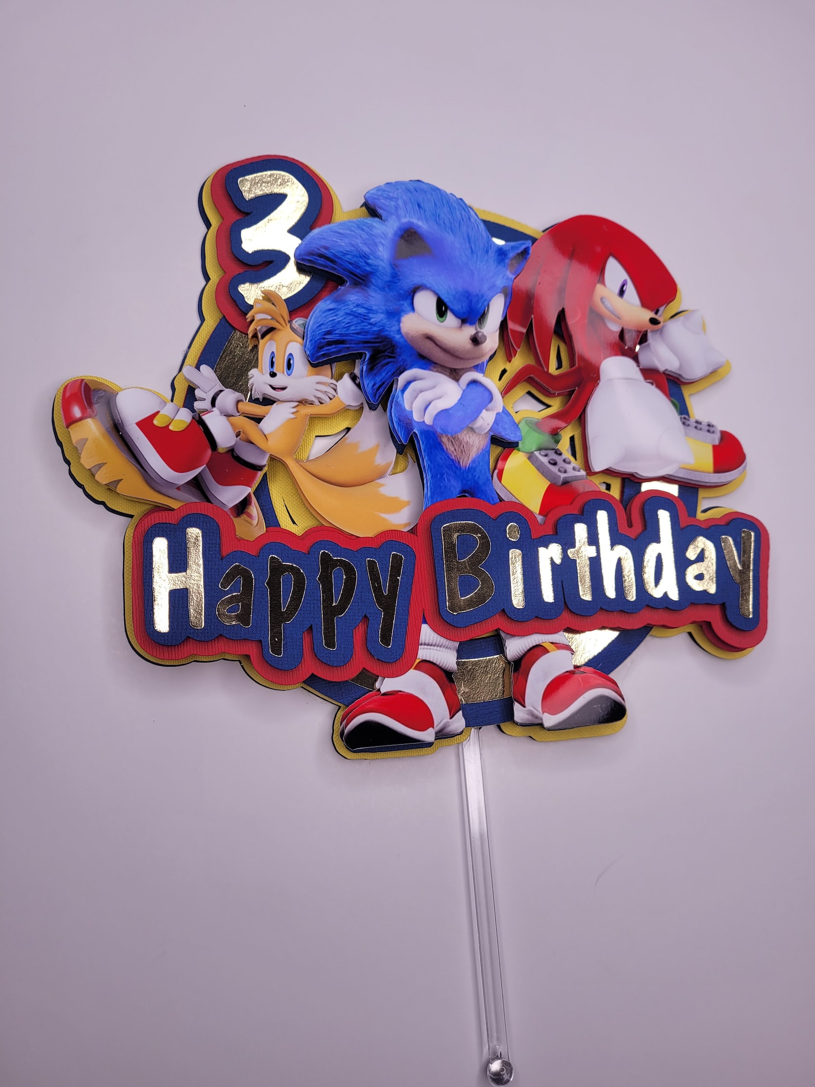 Sonic Cake Topper / Birthday Sonic / Sonic Birthday Party/ - Etsy