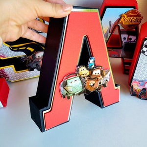3D Letters Disney Cars, Cars 3D Letters, Lighting Mcqueen Decorations ...