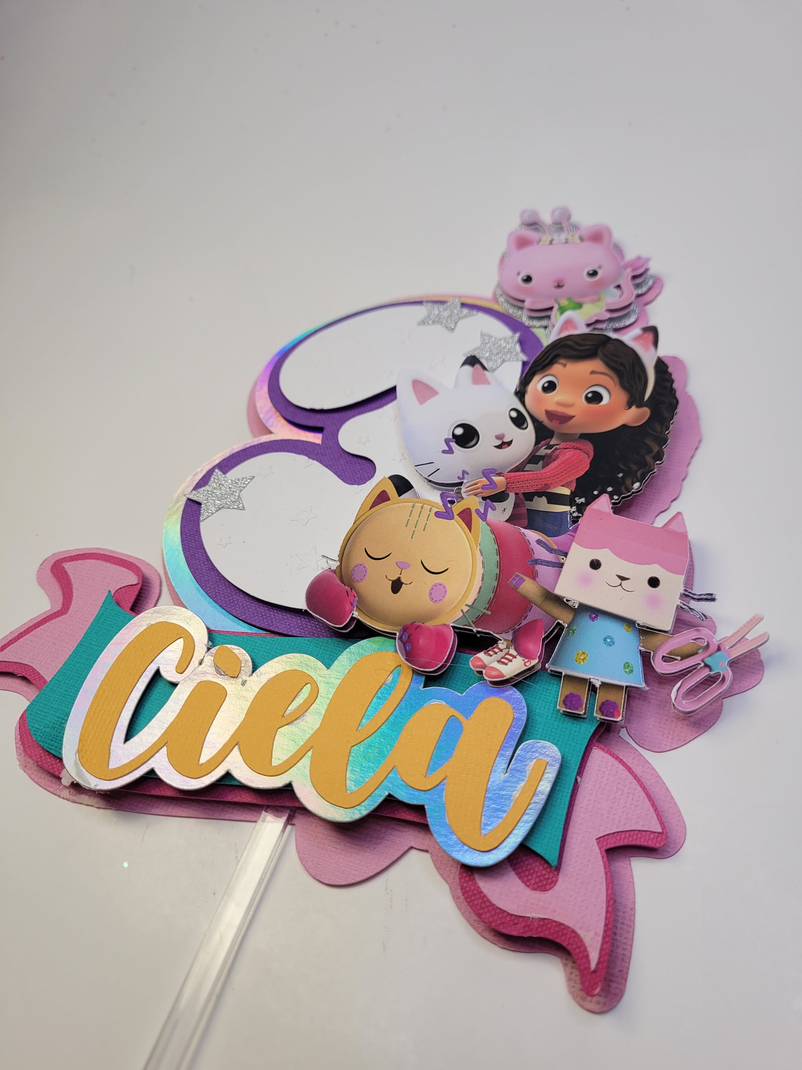 Gabby's Dollhouse Cake Topper, Gabby's Dollhouse Birthday Party, Gabby ...