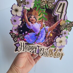 Isabella Cake Topper With Shaker and Light, Encanto Party Decor ...