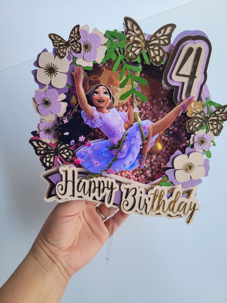 Isabella Cake Topper With Shaker and Light Encanto Party - Etsy
