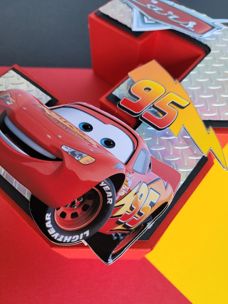 Cars on the Road 3D Number Lightning Mcqueen 3D Numbers 3D - Etsy