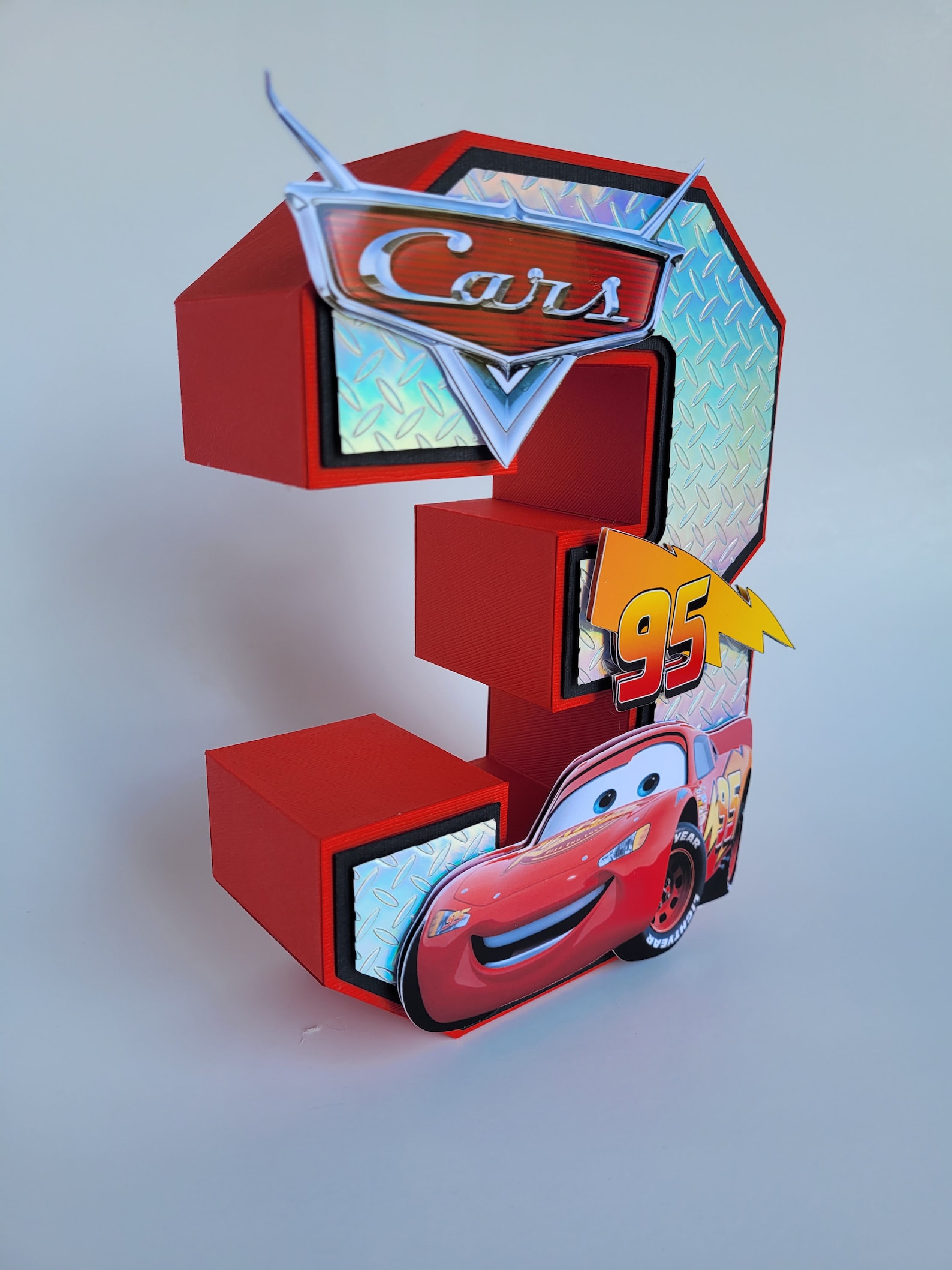Cars on the Road 3D Number, Lightning Mcqueen 3D Numbers, 3D Car ...