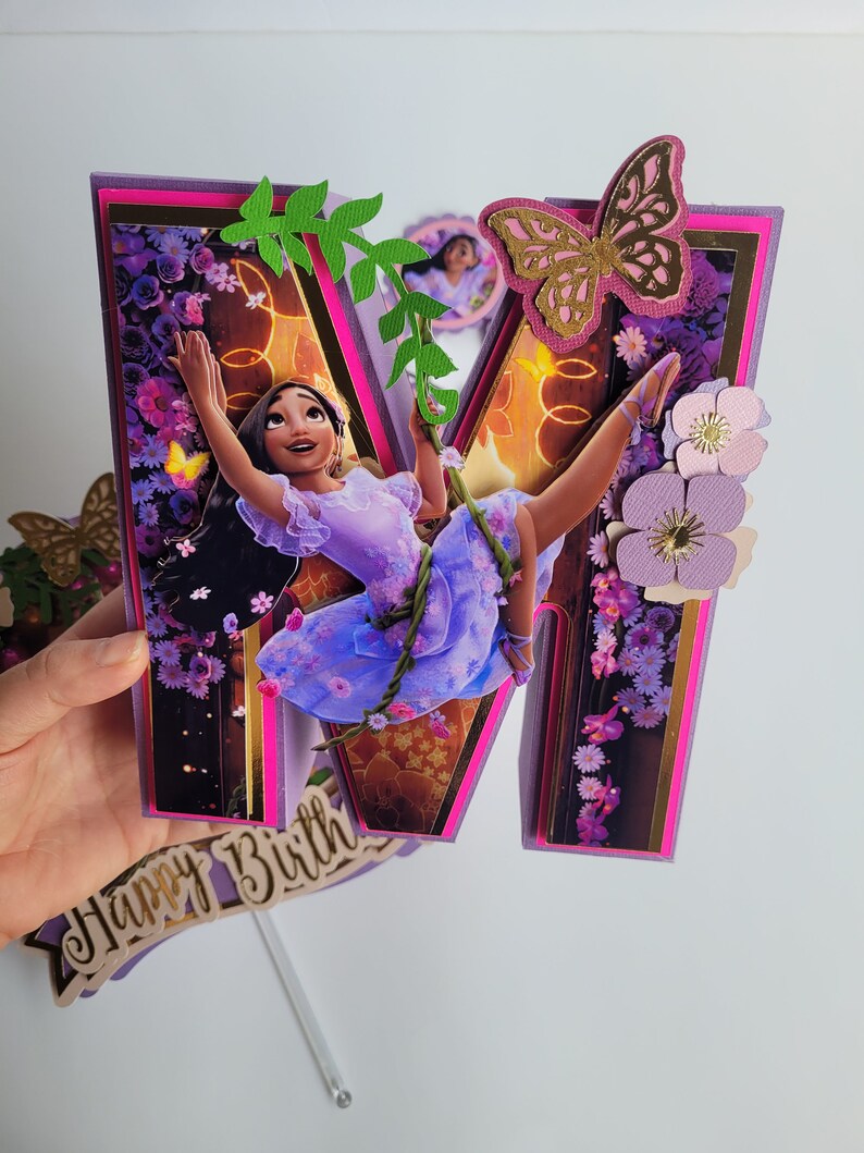 Isabella Cake Topper With Shaker and Light Encanto Party - Etsy