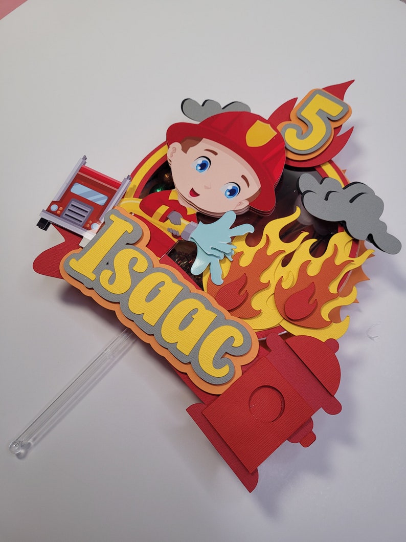Personalized Fireman Cake Topper, Firefighter Cake Topper, Firefighter ...