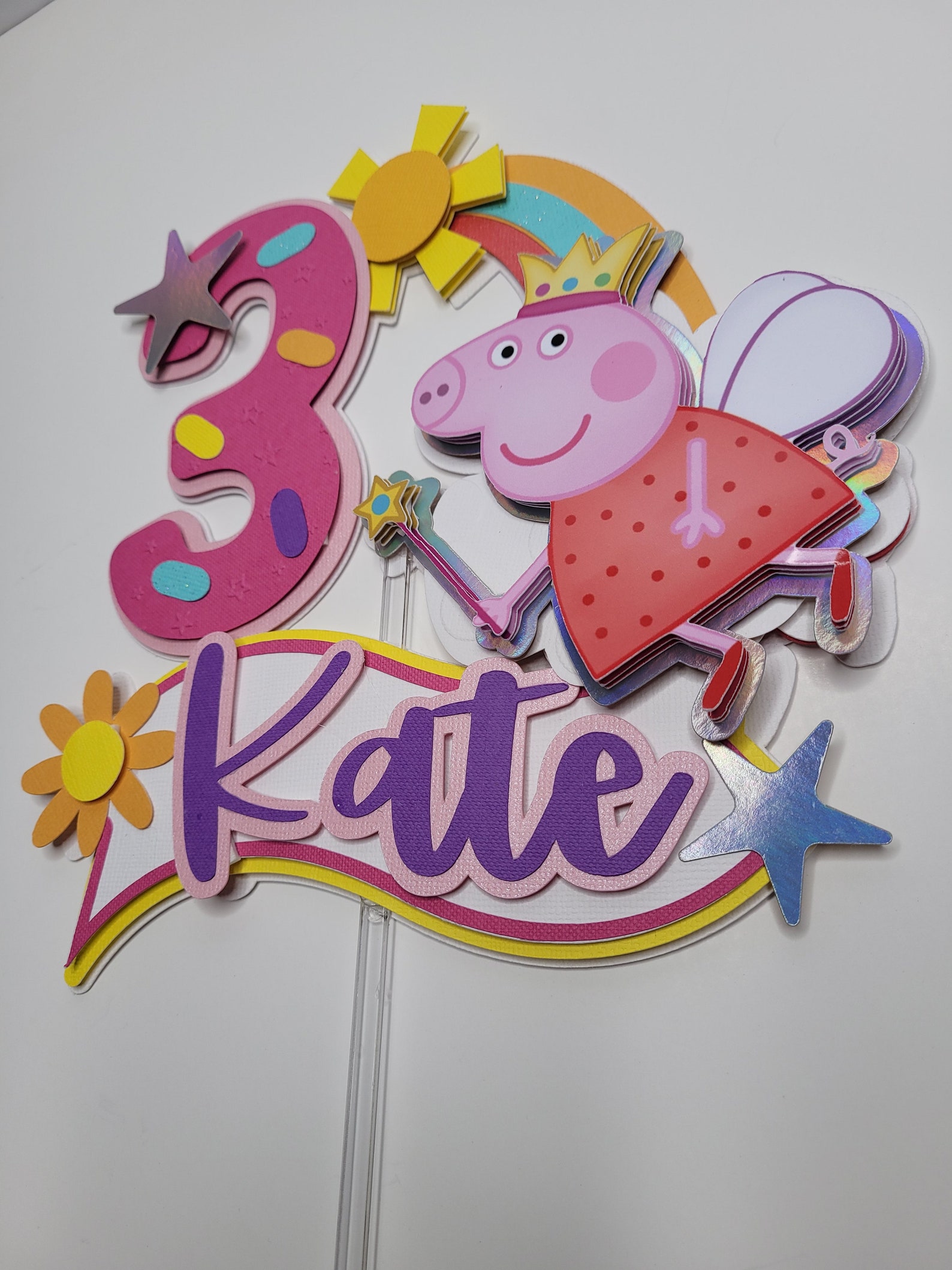 Peppa pig cake topper topper Peppa pig Peppa pig birthday - Etsy España