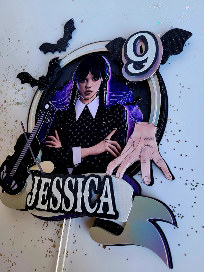 Merlina Addams Wednesday cake topper Merlina Cake topper - Etsy México