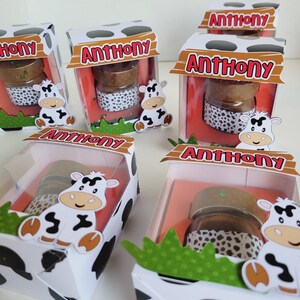 Cow Red Barn Farm Nutella - Farm Animals Birthday Party - Cow Nutellas ...