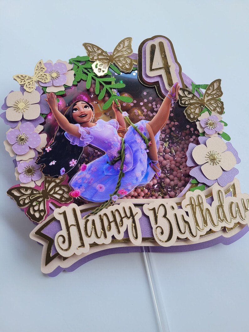 Isabella Cake Topper With Shaker and Light Encanto Party - Etsy