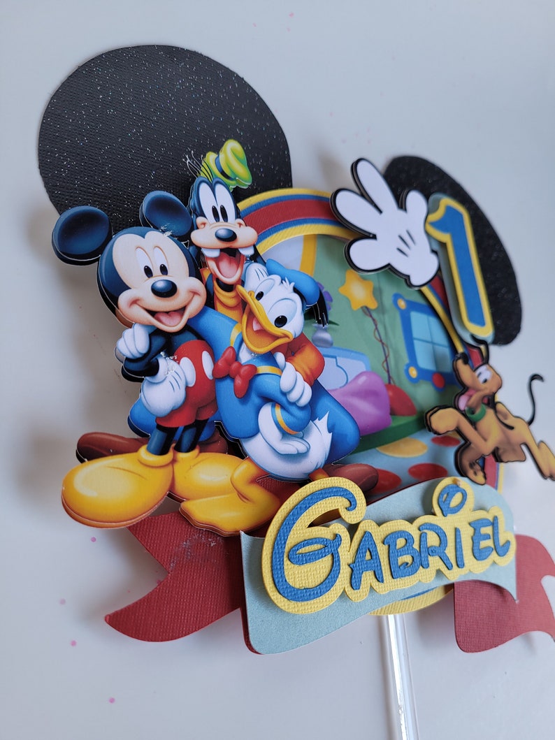 Mickey Mouse Clubhouse Cake Topper, Mickey Mouse Party Decor, Mickey ...