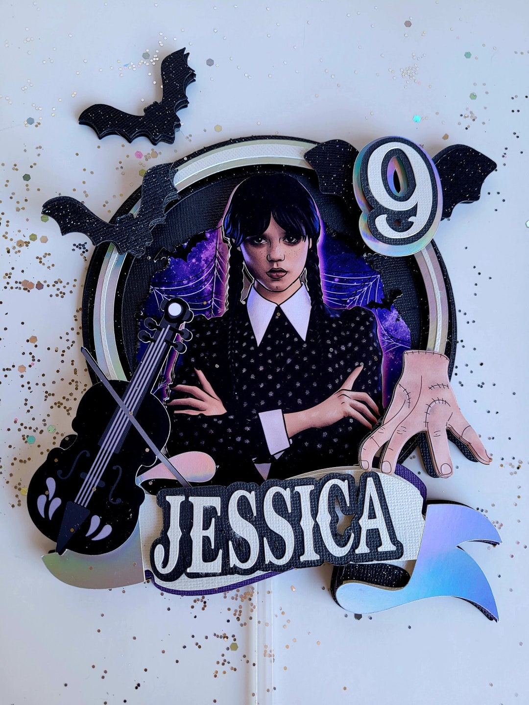 Merlina, Wednesday Cake Topper, Merlina Cake Topper, Merlina Party ...