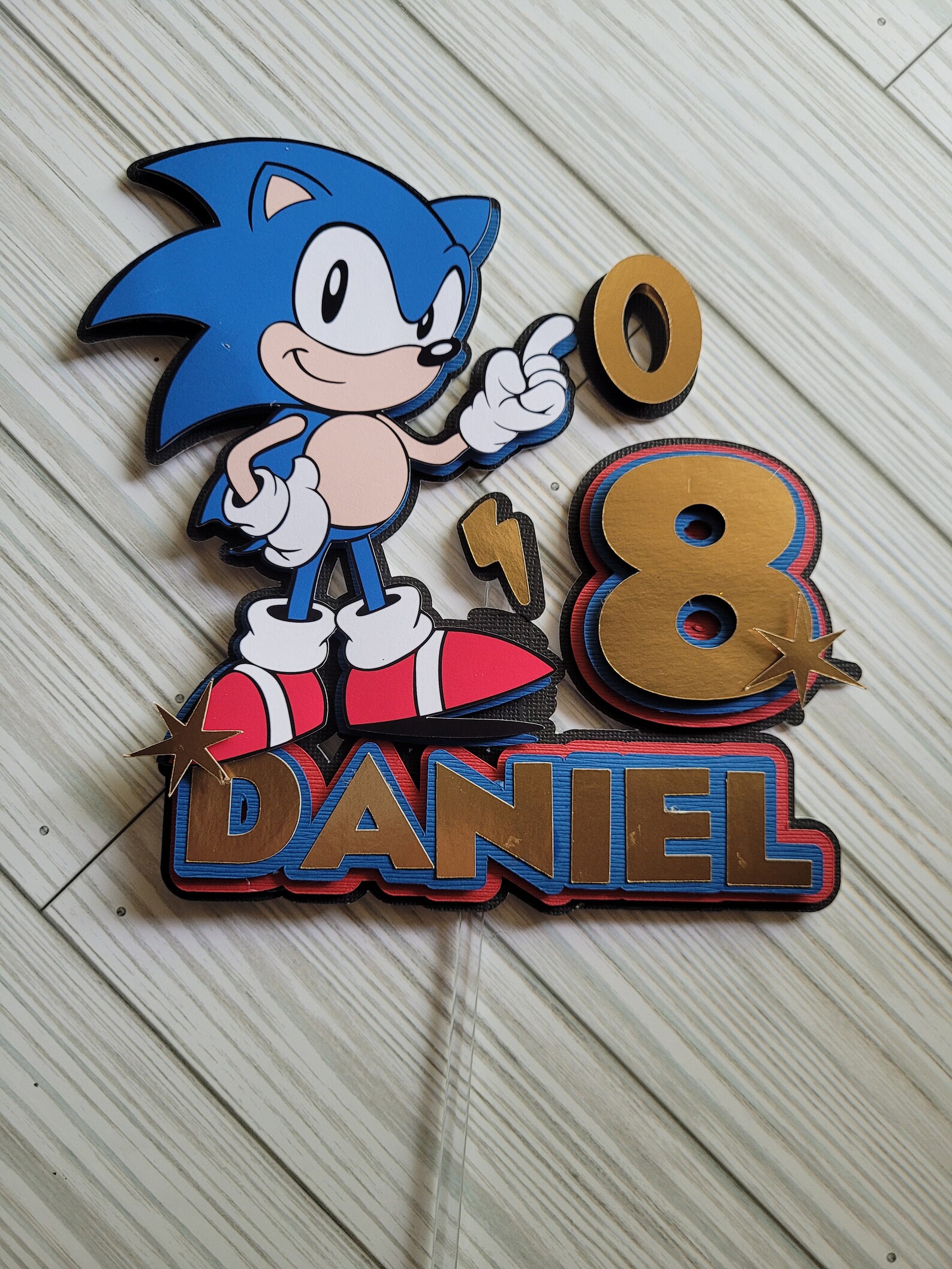 Cake Topper Sonic / Sonic Cake Topper / Sonic Birthday/ Party - Etsy