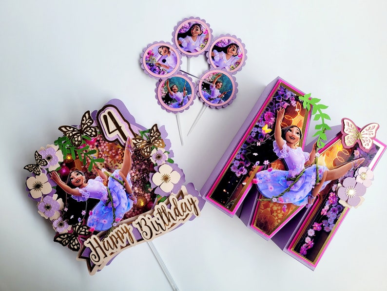 Isabella Cake Topper With Shaker and Light Encanto Party - Etsy