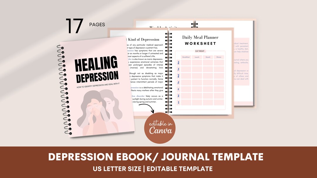 Depression Workbook Template | Depression Therapy Planner | Depression ...