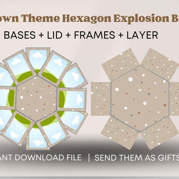 Exploding Box Template - Etsy