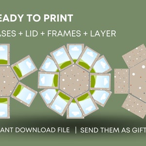 Hexagon Explosion Box, Printable Explosion Box Template, Cut File, Gift ...