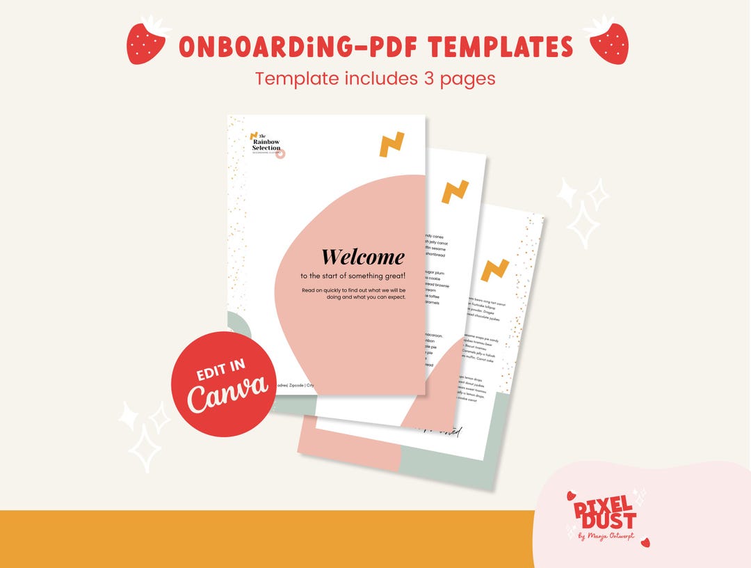 Onboarding Pdf Template | Welcome Document Template | Onboarding Canva ...