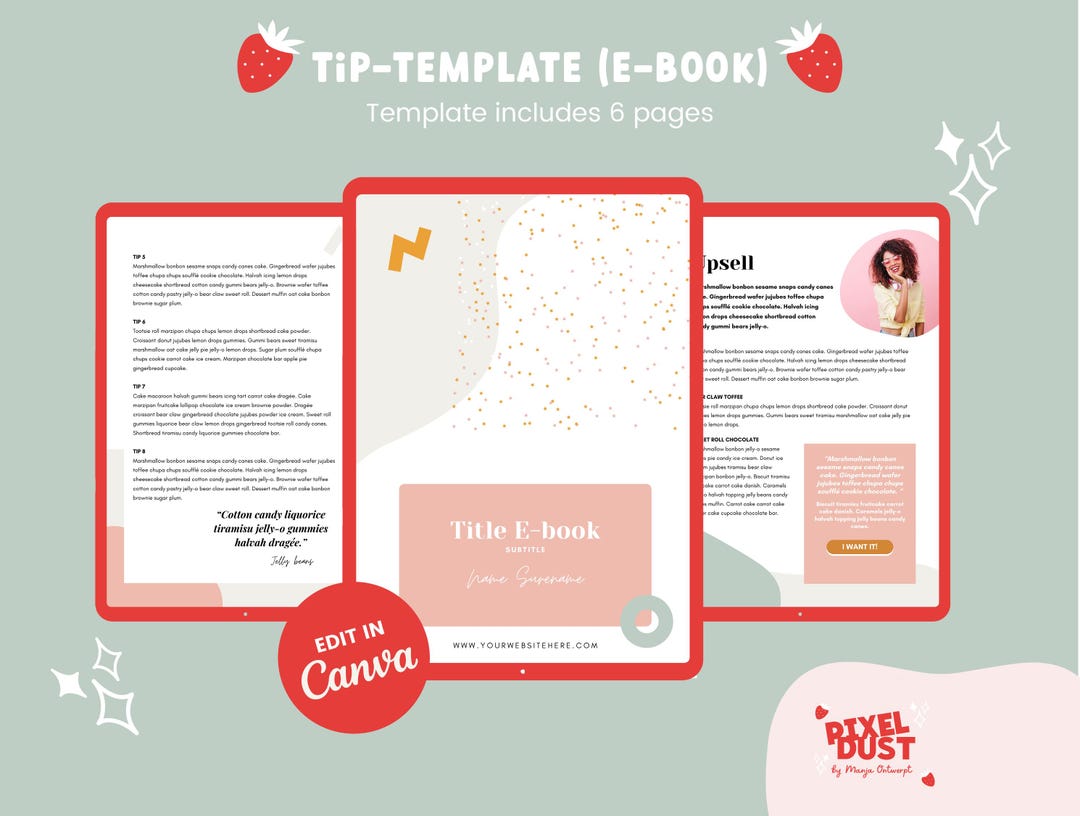 Colorful Ebook Template Canva: Pastel Lead Magnet Design (A4, 6-page ...