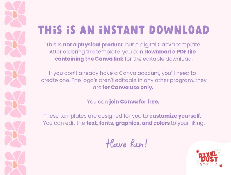 Blush & Bloom Email Signature Canva Template | Pastel Editable Email ...