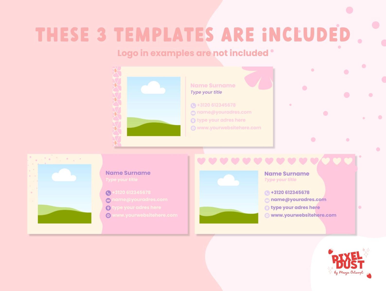 Blush & Bloom Email Signature Canva Template | Pastel Editable Email ...