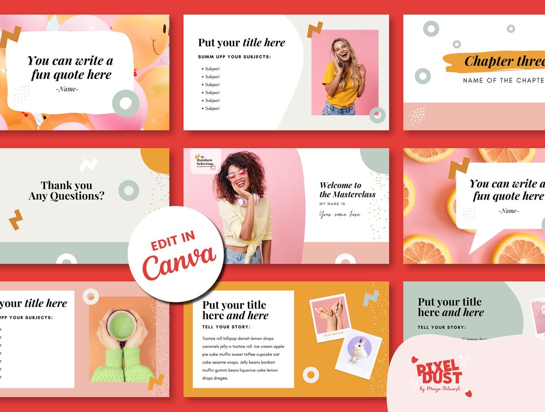 Colorful Canva Presentation Template: Bright Business Slides (1920x1080 ...