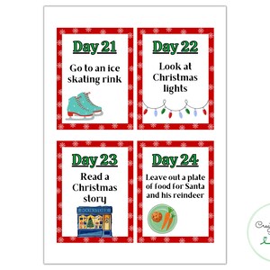 Editable Christmas Activity Cards, Advent Activity Cards Printable ...