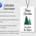 Christmas Tree Gift Tag Template, Printable Christmas Gift Tag, Holiday ...