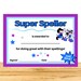 Super Speller Certificate Printable, Spelling Award, Award Certificate ...