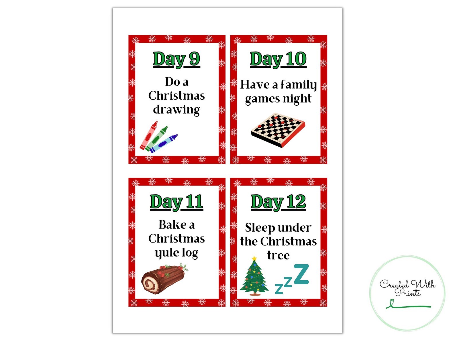 Editable Christmas Activity Cards, Advent Activity Cards Printable ...