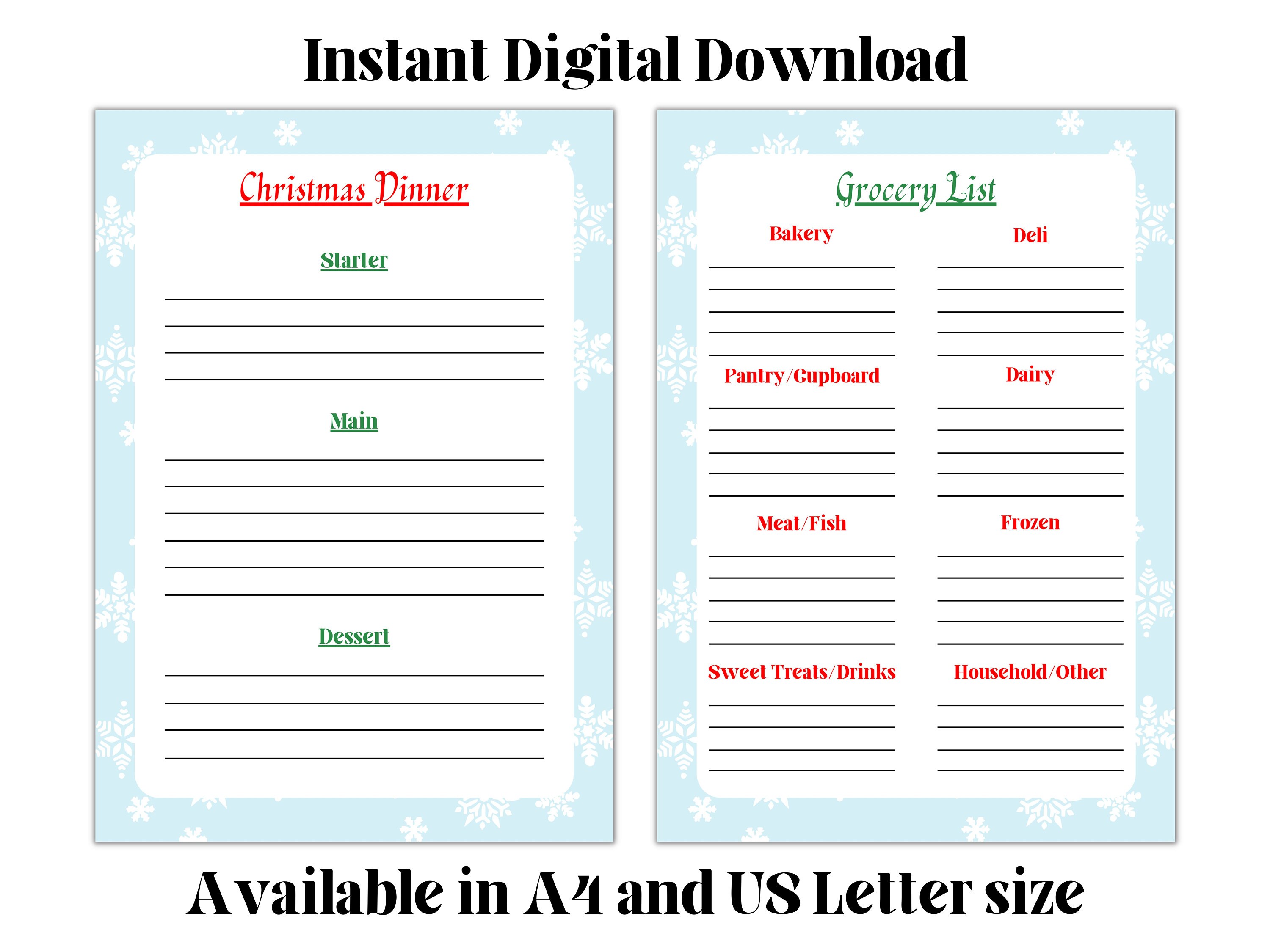 Christmas Planner Printable, Christmas Planner Pages, Christmas Journal ...