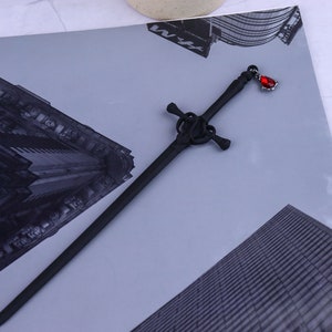 Ruby Warrior Sword Hair Stick Sword Hair Pin Gothic Hair - Etsy