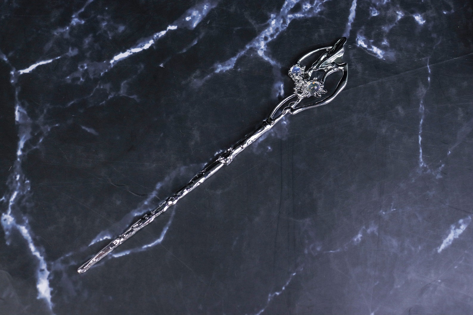 Handmade REVERSIBLE Retro Scepter Inlaid With Moonlight Stone - Etsy