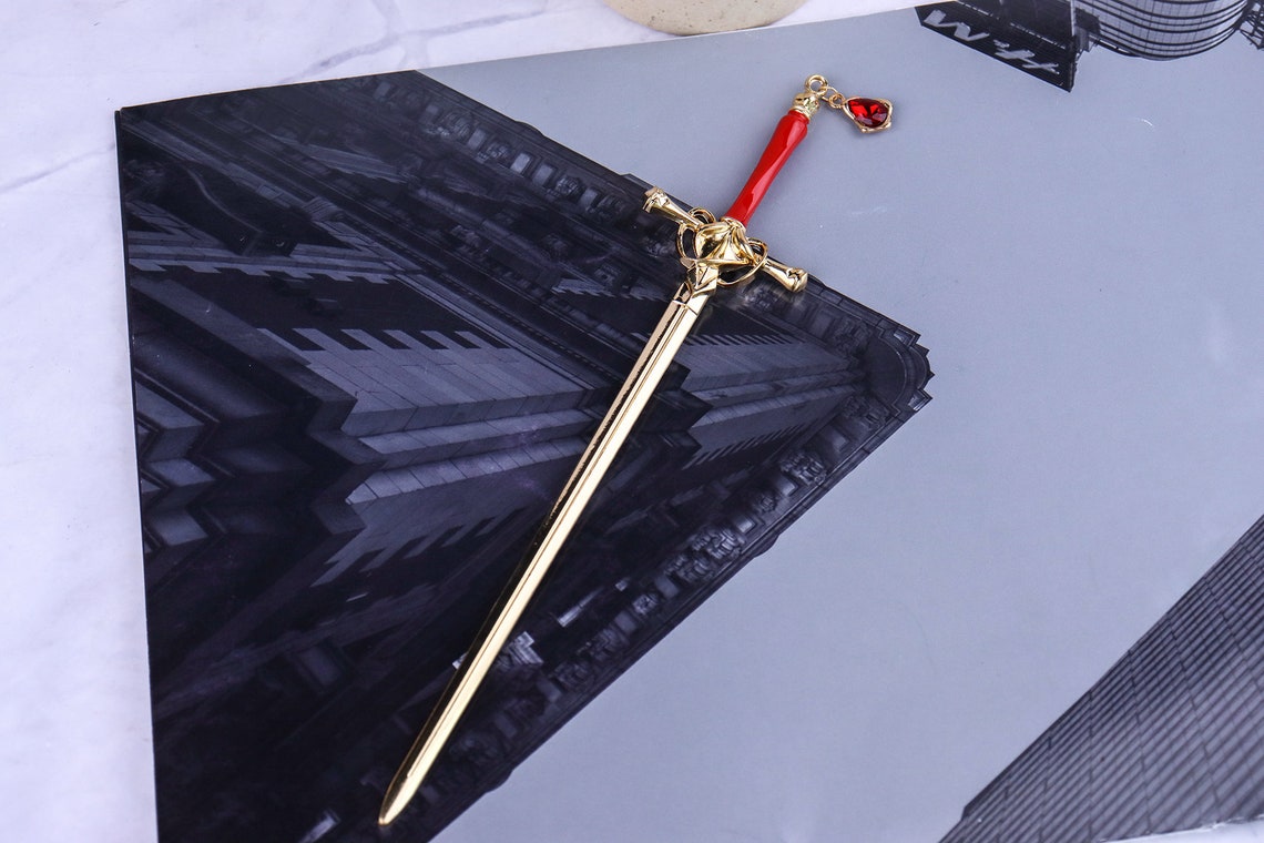 Ruby Warrior Sword Hair Stick Sword Hair Pin Gothic Hair - Etsy