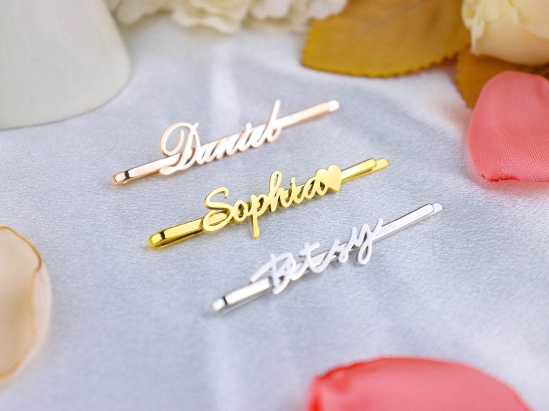 Custom Name Hair Clip - Personalized Hair Clip - Customized Hair Clip ...