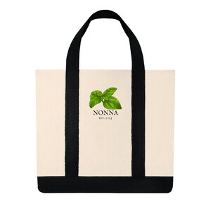 Nonna Travel Bag | Nonna Tote | Basil | Herbs| A Charming Basil Leaf ...