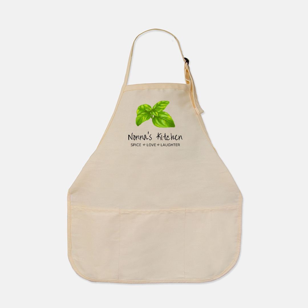 Nonna's Kitchen Apron With Lots of Basil Spice, Love and Laughter ...