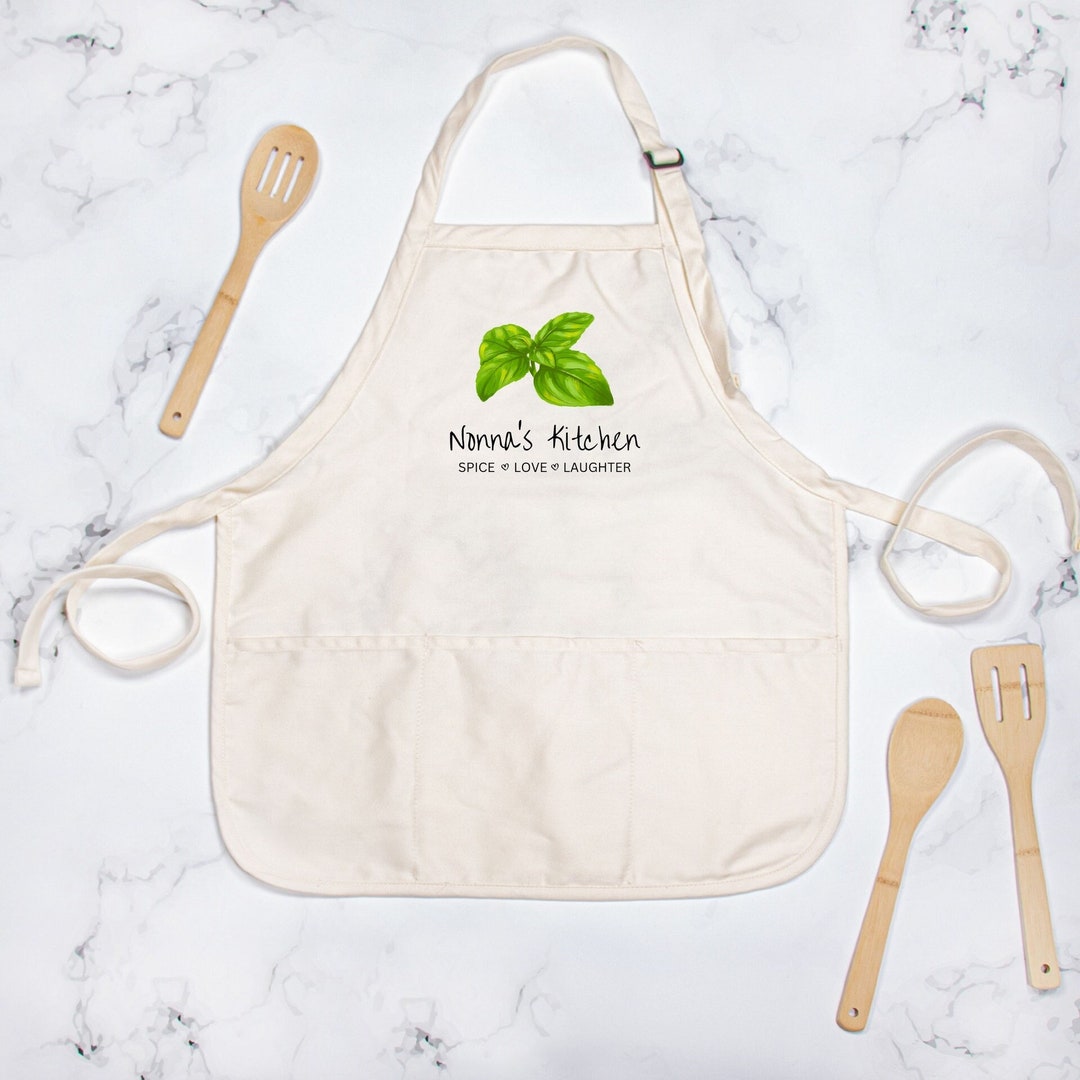 Nonna's Kitchen Apron With Lots of Basil Spice, Love and Laughter ...