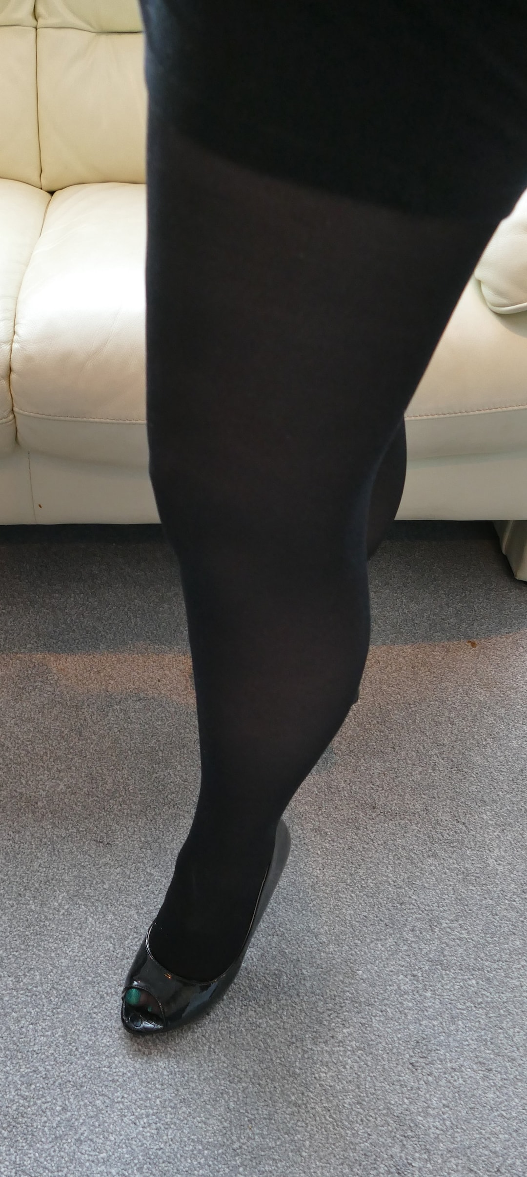 40 Denier Semi Opaque Black 2 Tights/pantyhose Pair Medium Size Sheer ...