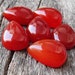 Natural Red Onyx Pear Shape Cabochon Flat Back Calibrated AAA Quality ...