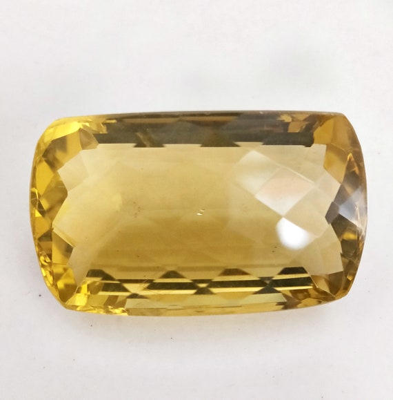 AAA Beautiful Golden Lemon Quartz Rectangle Shape Faceted - Etsy