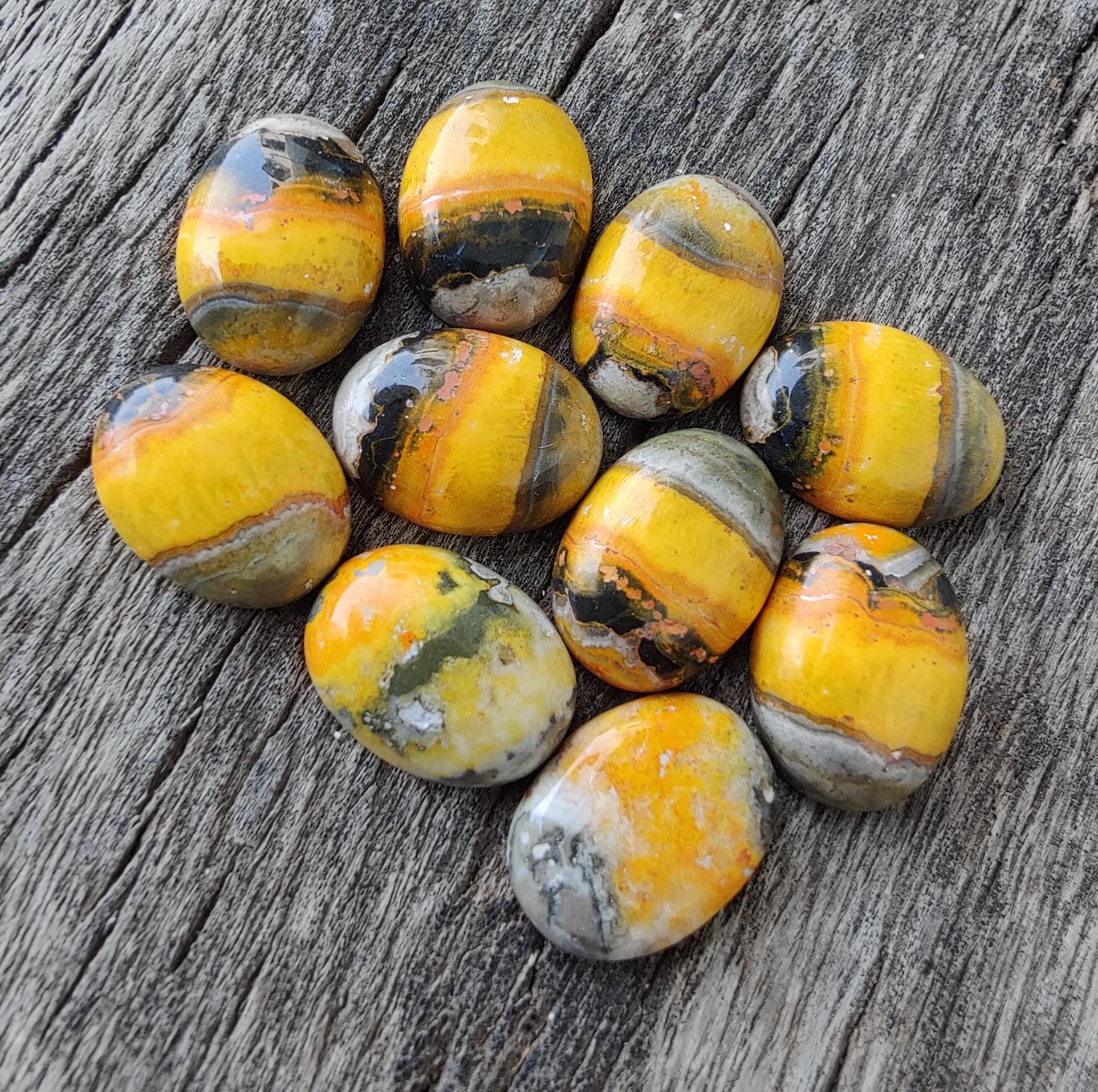 AAA Quality Natural Bumble Bee Jasper Oval Shape Cabochon Flat Back ...