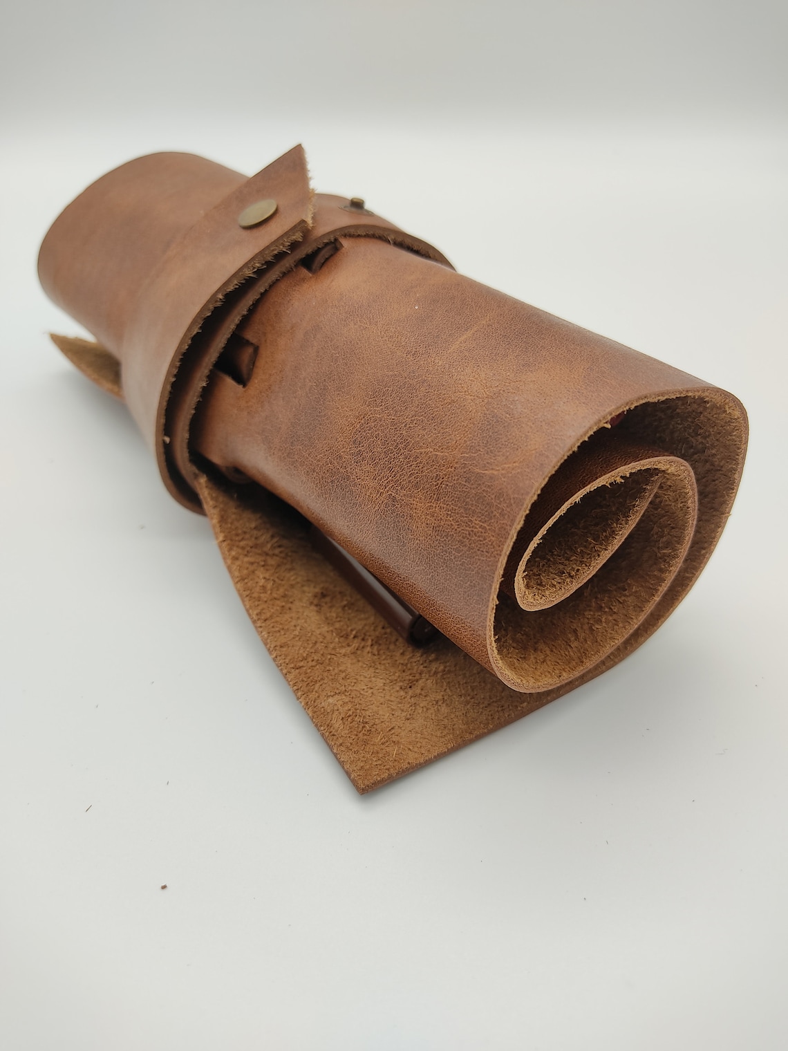 Handmade Leather Roll up Pen Holder, Gift for Painter, Gift for ...