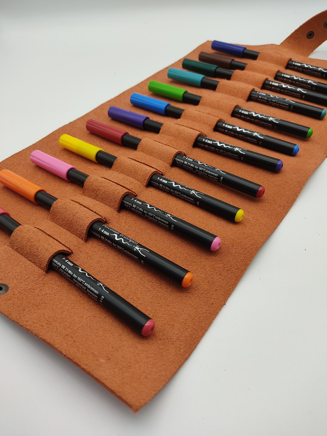 Handmade Leather Roll up Pen Holder, Gift for Painter, Gift for ...