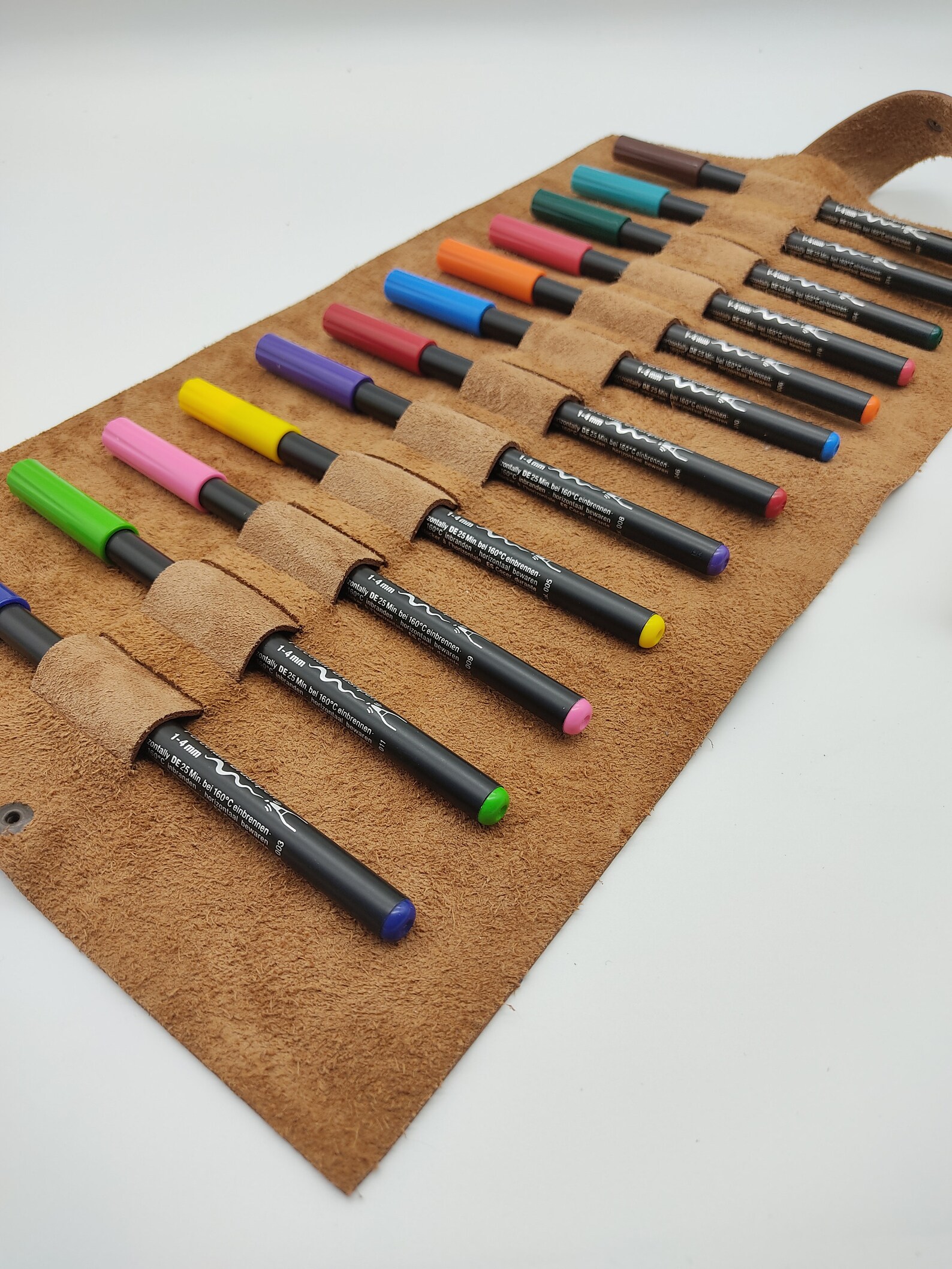 Handmade Leather Roll up Pen Holder, Gift for Painter, Gift for ...