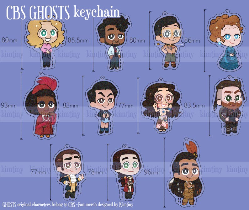 CBS GHOSTS Acrylic Keychain - Etsy