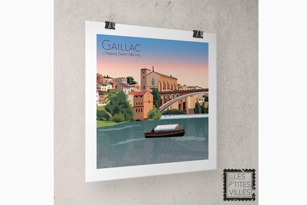 Affiche GAILLAC 40x40cm - Etsy France