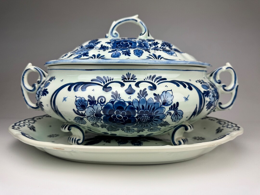 Tureen on Serving Dish Delft Blu, Royal Goedewaagen - Etsy
